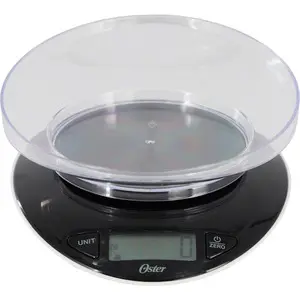 OSTER Lydell 2 Piece Digital Kitchen Scale With Bowl - Black