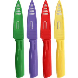 GIBSON EVERYDAY Colorsplash 4 Piece Paring Knife Set - Assorted