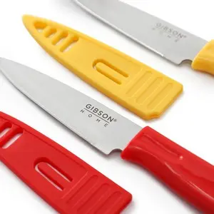 GIBSON EVERYDAY Colorsplash 4 Piece Paring Knife Set