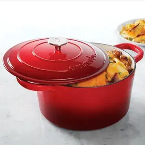 CROCK-POT 3 Quart Enameled Cast Iron Casserole With Lid