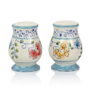 GIBSON ELITE Anaya 5 Piece Hand Painted Stoneware Table Accessory Set