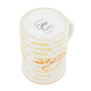GIBSON HOME Inspirational Words Believe 4 Piece 16 Ounce Stoneware Mug Set