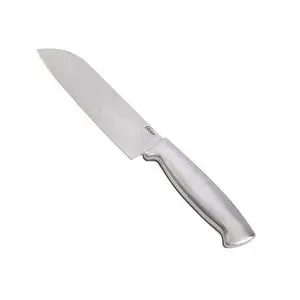 OSTER Baldwyn 6.5 Inch High Carbon Stainless Steel Santoku Knife - Silver