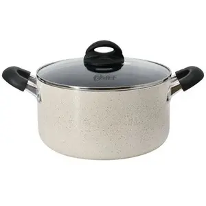 OSTER Clairborne 6 Quart Aluminum Nonstick Dutch Oven With Lid In Sand - Beige