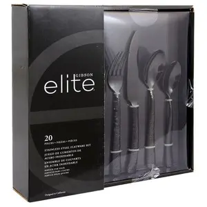 GIBSON ELITE Stonehenge 20 Piece Flatware Set