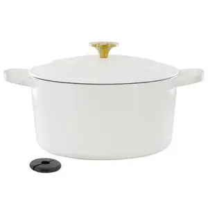 CROCKPOT 6 Quart Enameled Cast Iron Dutch Oven - White