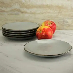 ELAMA Tahitian Sand 6-piece Salad Plate Set