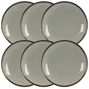 ELAMA Tahitian Sand 6-piece Salad Plate Set