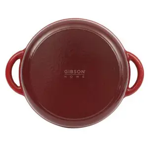 GIBSON HOME Addlestone 5 Quart Enameled Cast Iron Dutch Oven With Lid