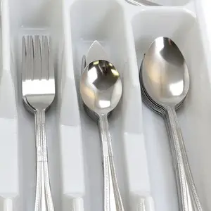 GIBSON HOME Basic Living Aston 45 Piece Flatware Set With Plastic Tray