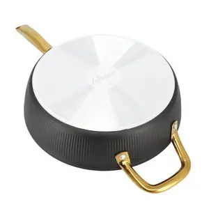 OSTER Abbottsford 4 Quart Nonstick Aluminum Saute Pan With Glass Lid