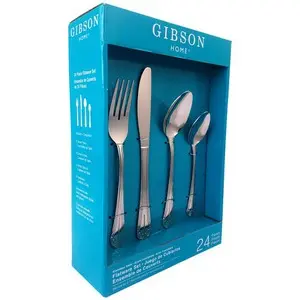 GIBSON HOME Mariano 24 Piece Flatware Set - Metallic Silver