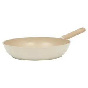 GIBSON ELITE Folkstone 12 Inch Ceramic Nonstick Cast Aluminum Frypan - Beige
