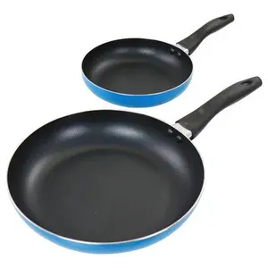 GIBSON HOME 2 Piece 10 Inch Aluminum Frying Pan - Blue