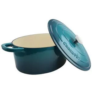 CROCK-POT 7 Quart Enameled Cast Iron Oval Dutch Oven