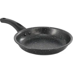 GIBSON HOME Delhi 8 Inch Round Nonstick Carbon Steel Frying Pan - White