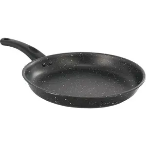 GIBSON HOME Delhi 11 Inch Round Nonstick Carbon Steel Frying Pan - White