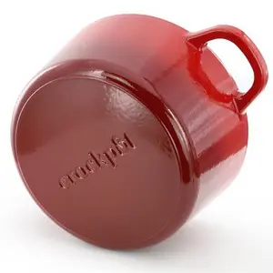 CROCK POT 7 Quart Enameled Cast Iron Dutch Oven With Borosilcate Lid