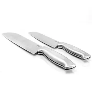 OSTER Baldwyn 2 Piece Stainles Steel Santoku Knife Set