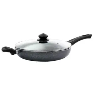 OSTER Pallermo 3.5 Quart Aluminum Nonstick Saute Pan With Lid - Black