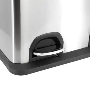 ELAMA 2 Section 15 Liter/ 4 Gallon Each Section Trash And Recycling Step Bin