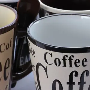 GIBSON HOME Bareggio 8 Piece 13 Ounce Coffee Mug With Spoon Set