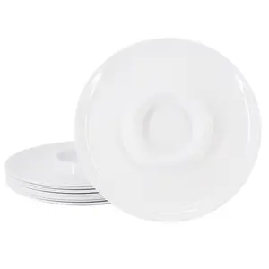 Gibson Grayson 12 Piece 12 Inch Round Melamine Chip And Dip Platter Set - White