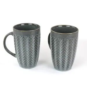 GIBSON HOME 22 Oz Stoneware Mug Set Of 4