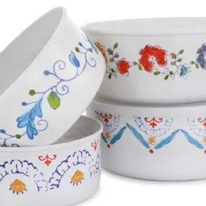 GIBSON HOME 8 Piece Anaya Round Nesting Food Storage Set