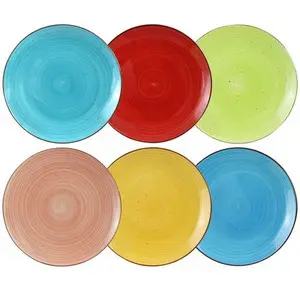 ELAMA Sebastian 6 Piece Stoneware Dinner Plate Set