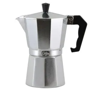MR COFFEE Brixia 6-cup Aluminum Stovetop Espresso Maker - Metallic Silver