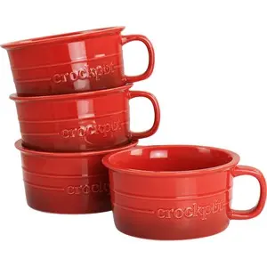 CROCK-POT Appleton 24oz Stoneware 4 Piece Soup Mug Set