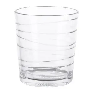 GIBSON HOME 4 Piece 13.5 Ounce Swirl Double Old-fashioned Glassware Set