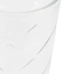 GIBSON HOME Lattice 4 Piece 13.5 Ounce Double Old-fashioned Glass Set