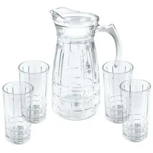 GIBSON HOME Jewelite Glass Pitcher And Tumbler Set - Clear
