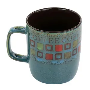 MR. COFFEE Cafe Americano 8 Piece 13oz Ceramic Cup And Spoon Set