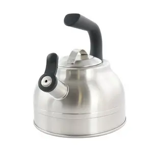 KENMORE 2.3 Quart Stainless Steel Whistling Tea Kettle - Metallic Silver