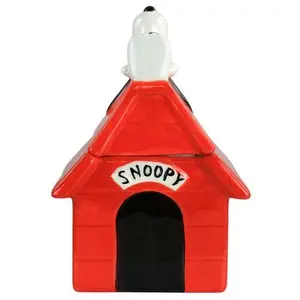 GIBSON HOME Classic Snoopy Dog House Durastone 11.2in Cooke Jar