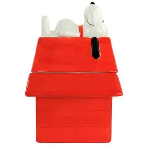 GIBSON HOME Classic Snoopy Dog House Durastone 11.2in Cooke Jar