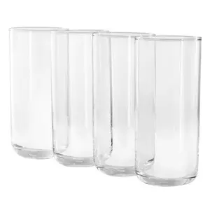 GIBSON HOME Emory 4 Piece 17 Ounce Glass Tumbler Set - Clear
