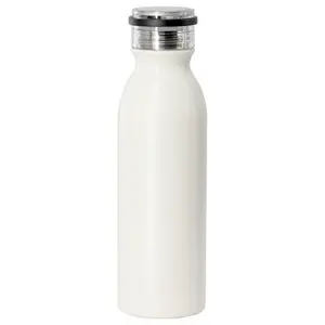 GIBSON HOME Marina 20oz Stainless Steel Thermal Bottle With Acrylic Lid - White