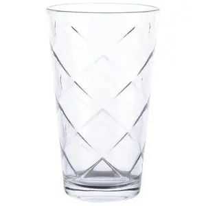 GIBSON HOME 16 Piece Lattice Glassware Drinkware Set