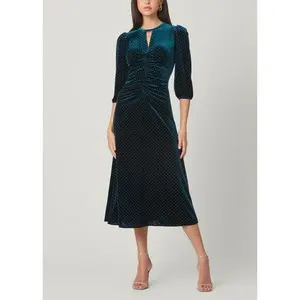 Shoshanna Luna Studded Velvet Dress