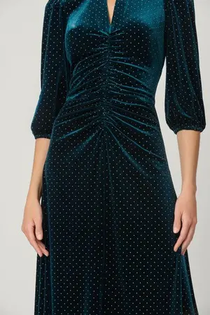 Shoshanna Luna Studded Velvet Dress