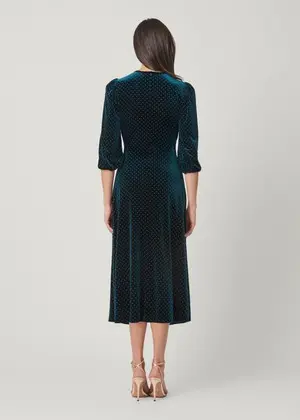 Shoshanna Luna Studded Velvet Dress