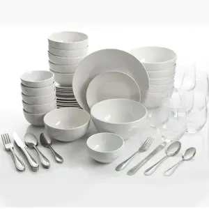 Gibson All U Need 60 Piece Ceramic Dinnerware Combo Set With Drinkware And Flatware