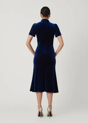 Shoshanna Allegra Stretch Velvet Midi Dress