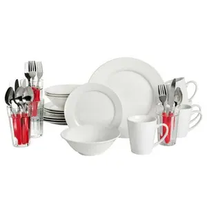 Gibson Regal Ii 32 Piece Fine Ceramic Dinnerware Combo Set - White