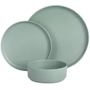 Gibson Canyon Crest 12 Piece Stackable Melamine Dinnerware Set