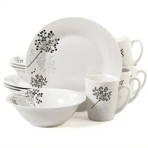 Gibson Netherwood 12-piece Dinnerware Set - White